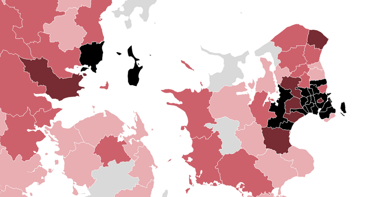 Nyt coronakort over coronasmitte i Danmark - flere jyske kommuner og ...