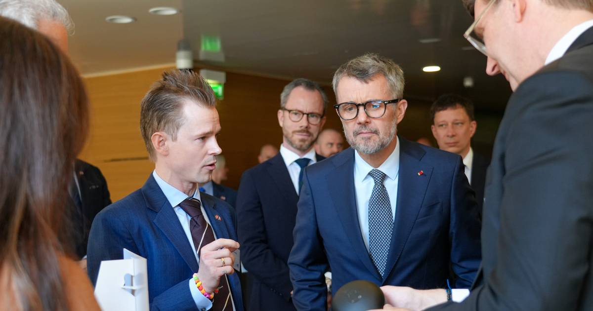 Med et glimt i øjet indtog kongen talerstolen: »Vores kongepar er bare dygtige til dette her ...